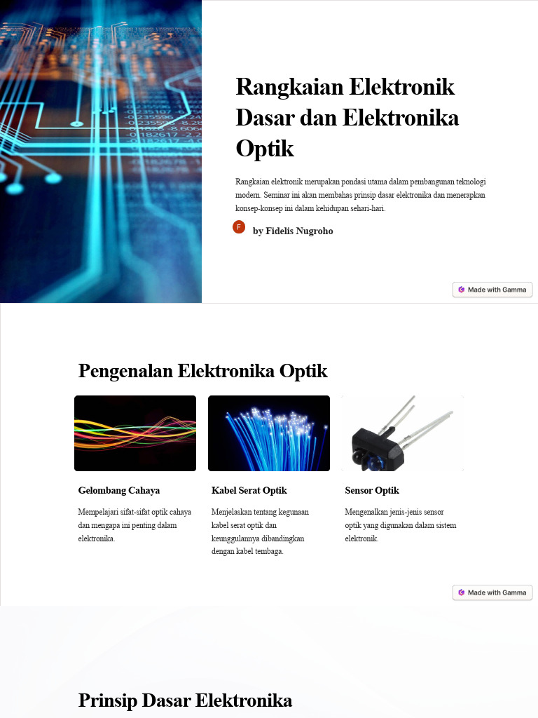 Rangkaian Elektronik Dasar Dan Elektronika Optik | PDF