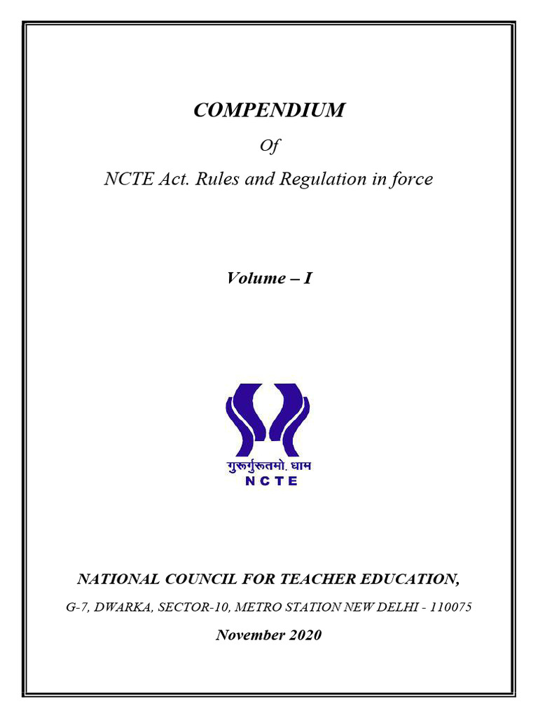 NCTE Act and Regulations Overview | PDF | Government