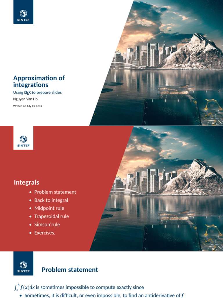 Trig Integral Approximation Methods | PDF | Applied Mathematics | Analysis