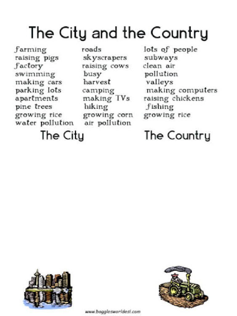 City Vs Country | PDF