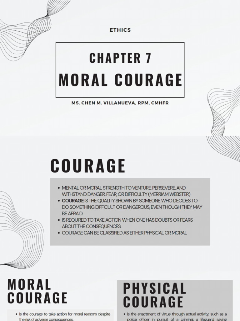 Chapter 7 Moral Courage | PDF