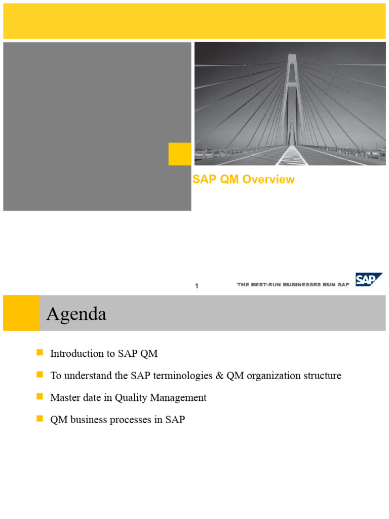SAP Quality Management Overview | PDF | Sampling (Statistics) | Quality ...