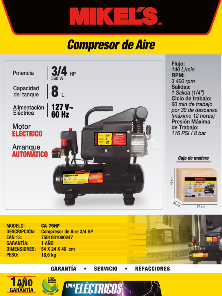 CA-75HP Ficha T Cnica | PDF