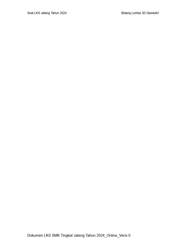2B. Contoh Soal - 3D Game Art - LKS - Jateng - 2023 | PDF | Texture ...