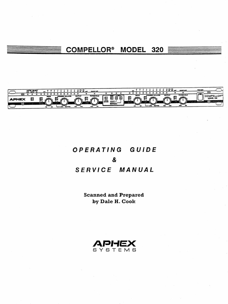 Aphex - 320 Operating Guide Og Service Manual 1991 | PDF