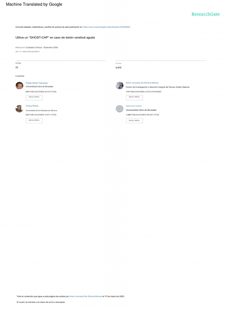 Ghost Cap | PDF | Hipertensión | Medicina CLINICA