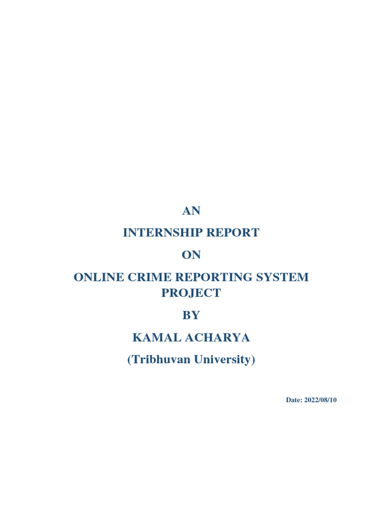 Online Crime Reporting System Project. | PDF | Software Testing | Java ... Online Crime Reporting System Project. | PDF | Software Testing | Java ...