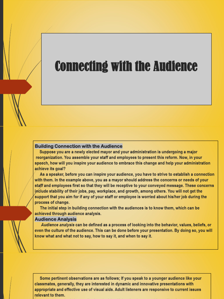 Connecting With The Audience-1 | PDF | Persuasion | Fallacy