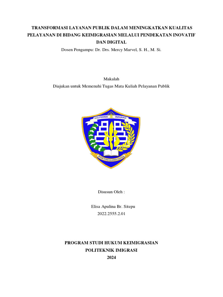 Kti Pelayanan Publik | PDF