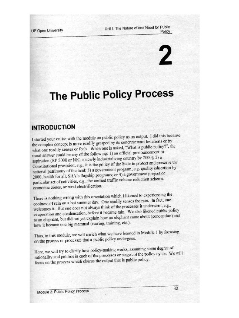 Public Policy Process | PDF