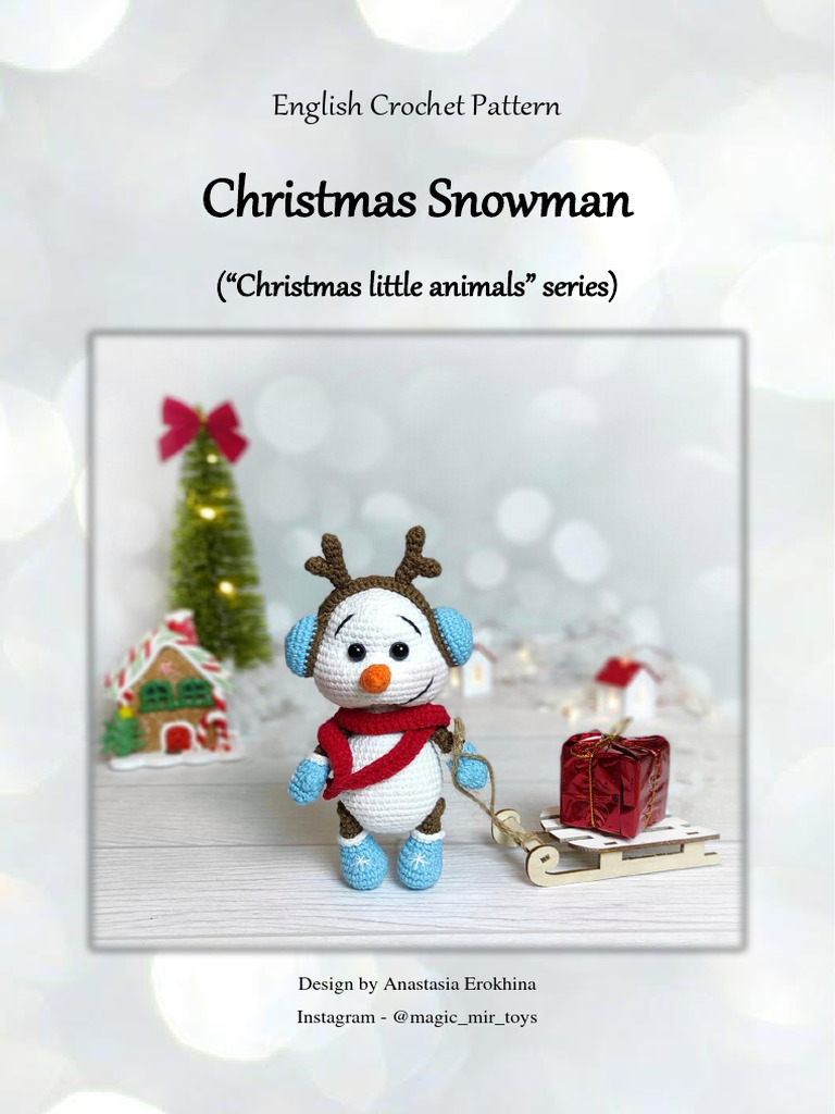 Boneco de Neve Com Fone | PDF | Crochet | Yarn