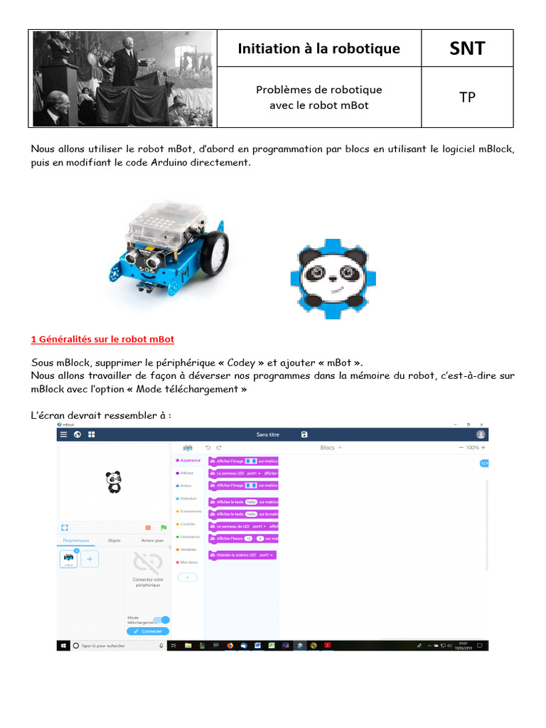 Initiation à la robotique avec mBot | PDF
