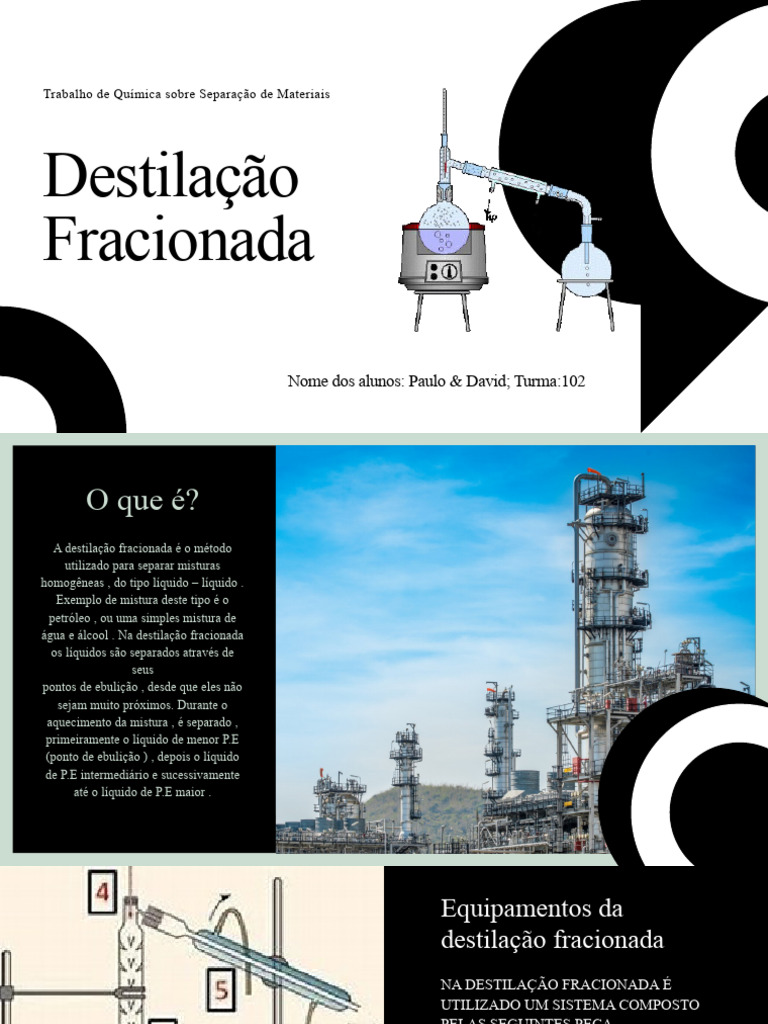 Destilação Fracionada: Separação de Líquidos | PDF | Destilação | Mistura