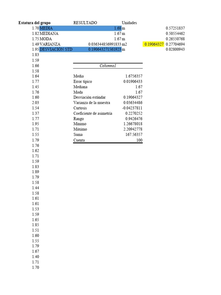 Ejercicios Diplomado Excelencia Operacional-2024-I | PDF | Estadísticas descriptivas
