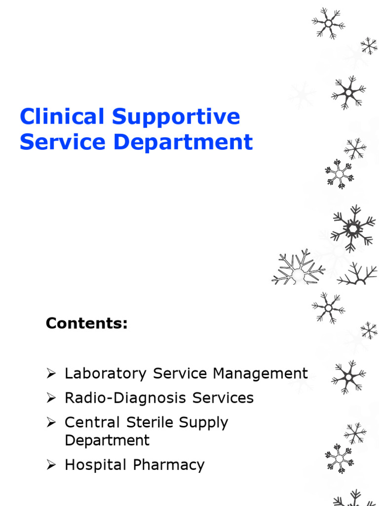 Clinical Supportive Service Department PDF Invert | PDF | Medical ...