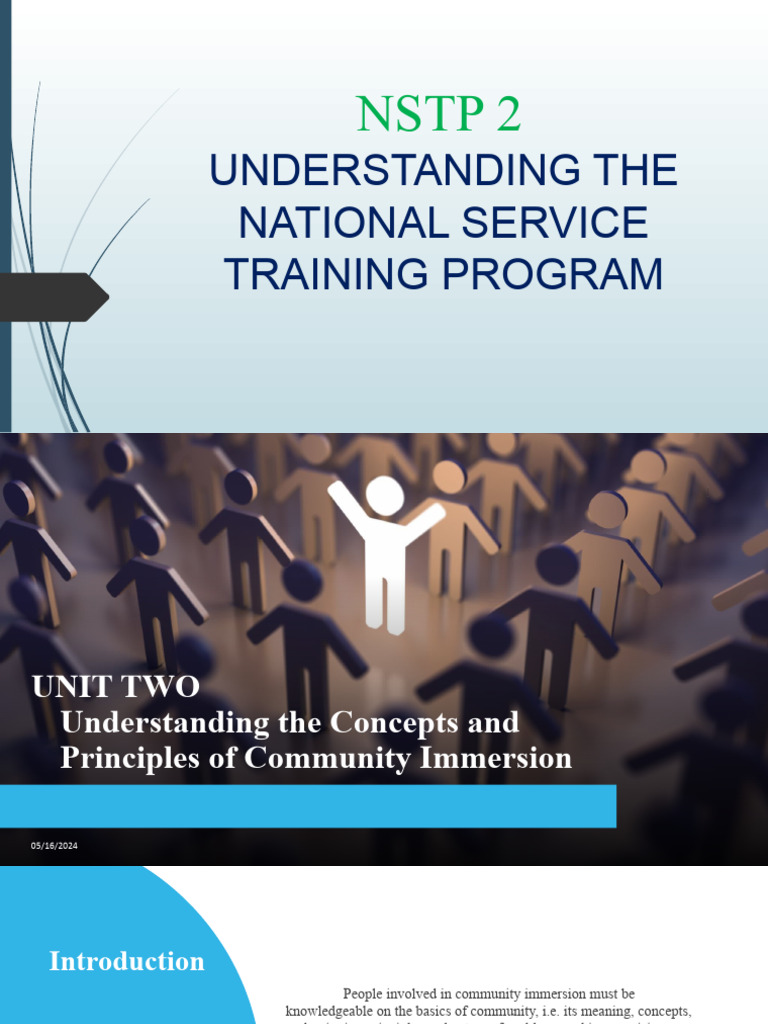 NSTP CWTS 2 Unit 2 1 | PDF | Community | Concept