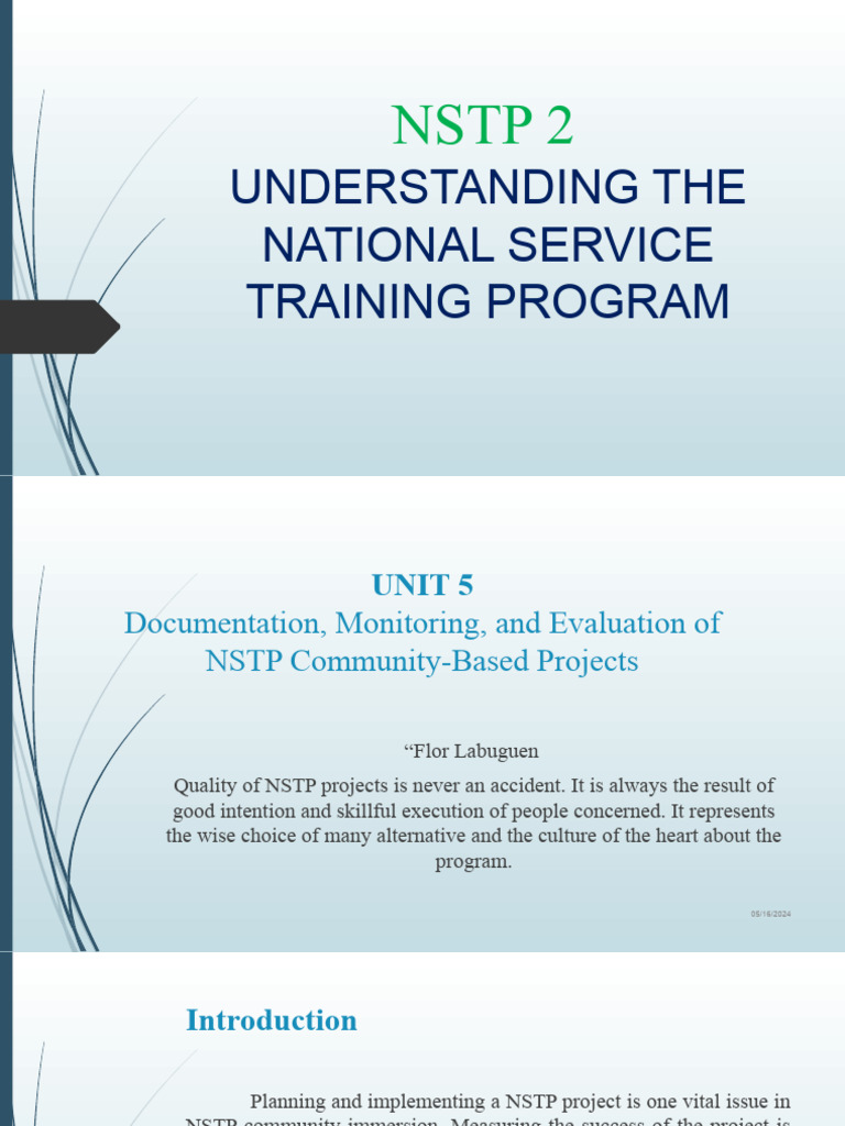 NSTP CWTS 2 Unit 5 | PDF | Evaluation | Attitude (Psychology)