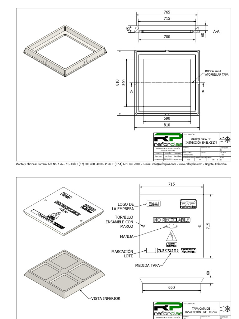Ficha Técnica Caja Inspección Enel CS274 | PDF