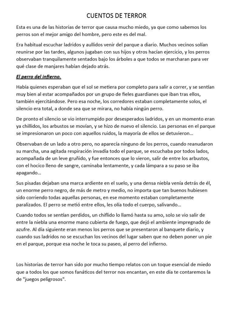 Cuentos de Terror | PDF | Asesino en serie | Asesinato