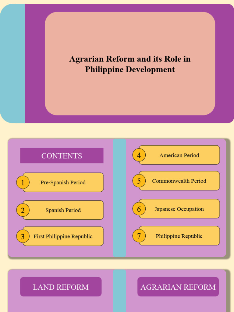 Agrarian Reform in Philippine History | PDF | Philippines