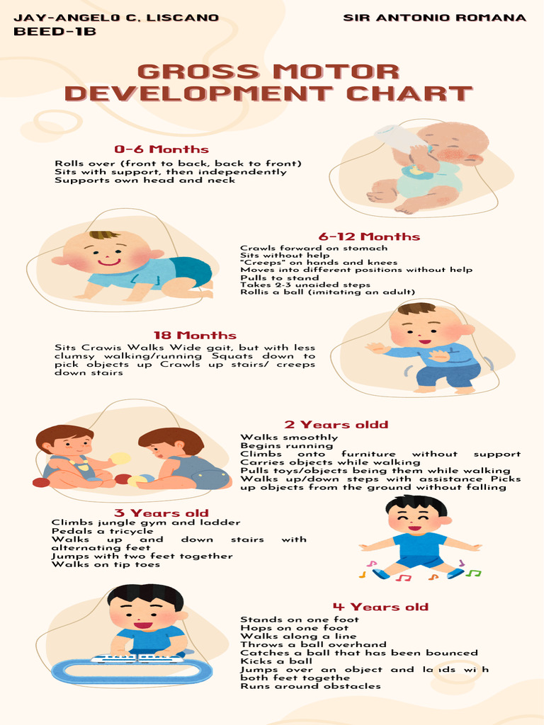 Gross Motor Development Chart | PDF