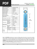 Product Data Sheet of INR 21700 P50B 80122 | PDF | Rechargeable Battery ...