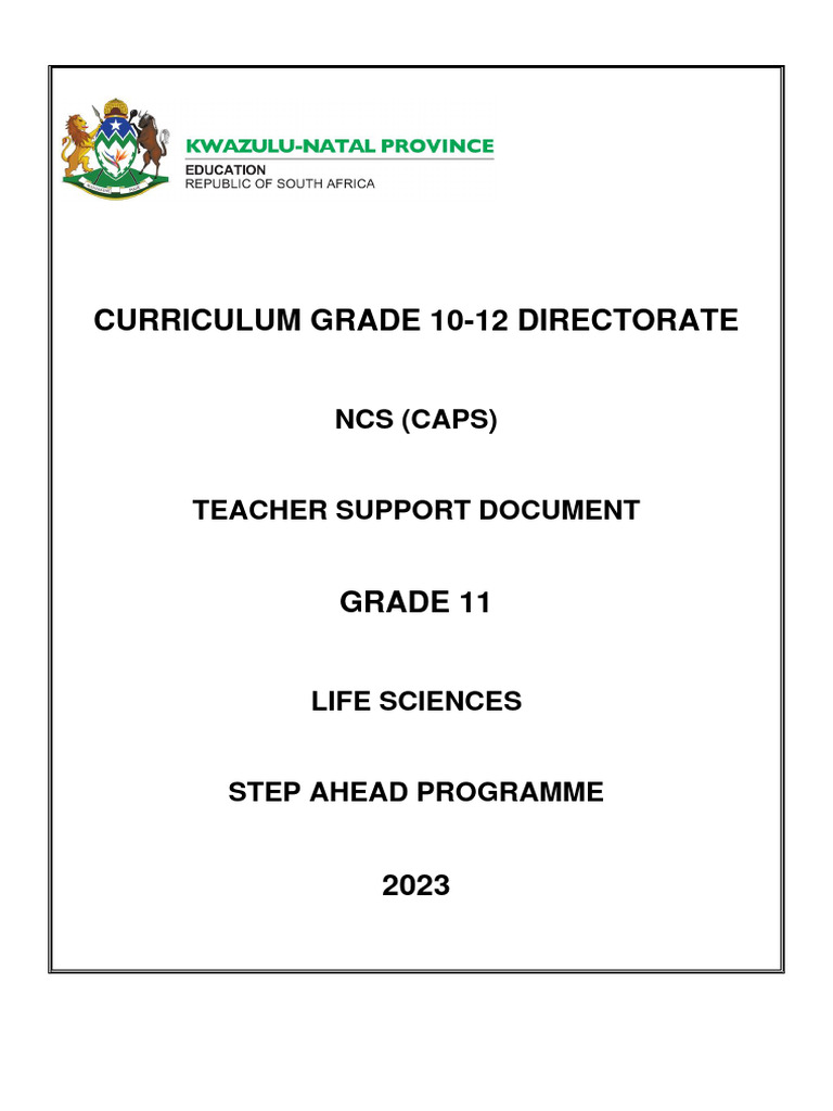 LFSC Grade 11 Step Ahead Teacher Support Document 2023 | PDF | Cellular ...