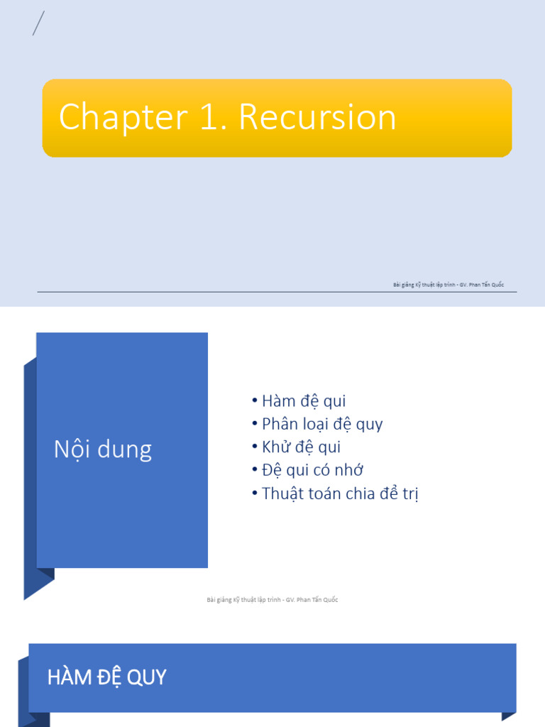 Chapter 1. Recursion | PDF