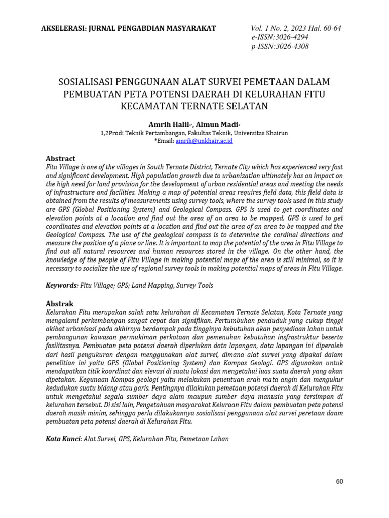 Sosialisasi Pemetaan di Fitu | PDF | Sains & Matematika | Teknologi ...