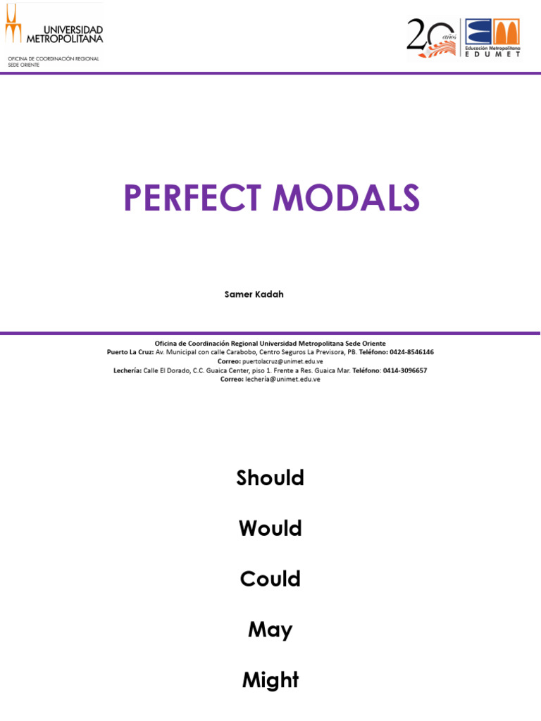 Perfect Modals New | PDF