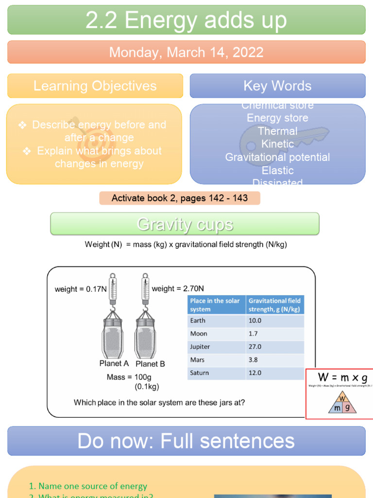 2. HSH Energy adds up | PDF | Potential Energy | Kinetic Energy