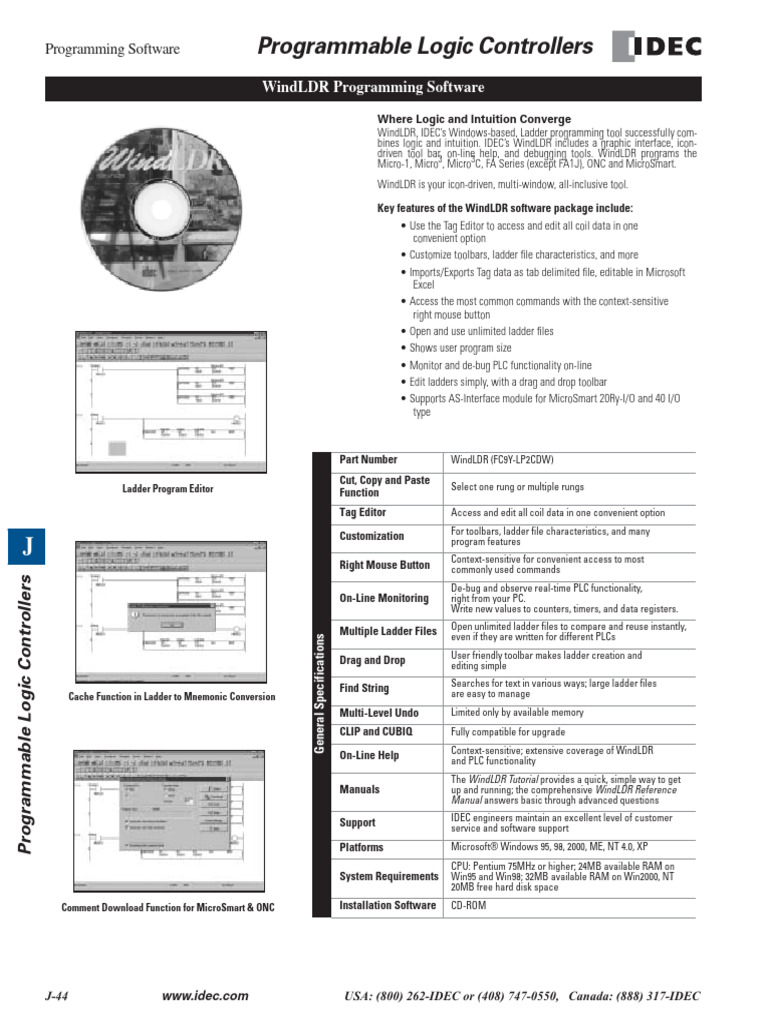 Programmable Logic Controllers: Windldr Programming Software | PDF | Programmable Logic ...