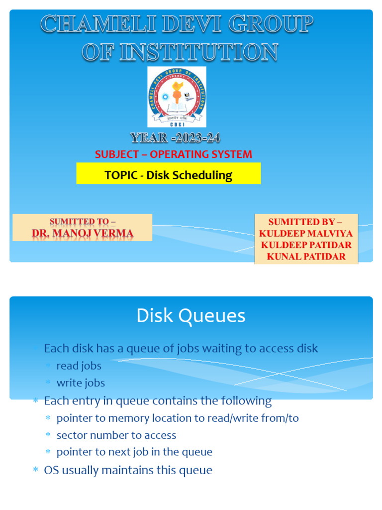 Disk Scheduling Algorithms Overview | PDF | Scheduling (Computing) | Algorithms And Data Structures