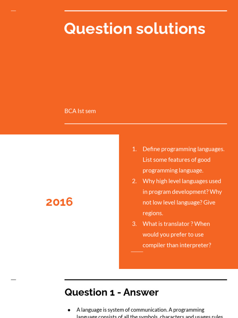 PLT Qestion Solution 2016 | PDF | Computer Programming | Assembly Language