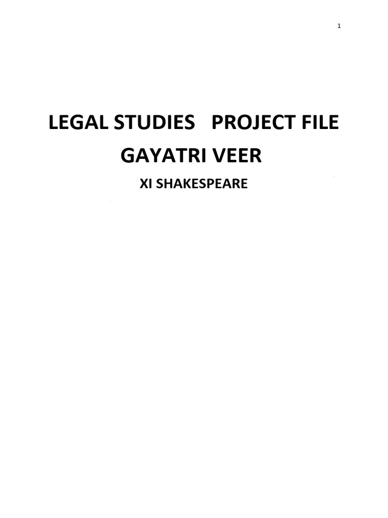 Legal Studies Project Fil1 | PDF | Rape | Sexual Assault