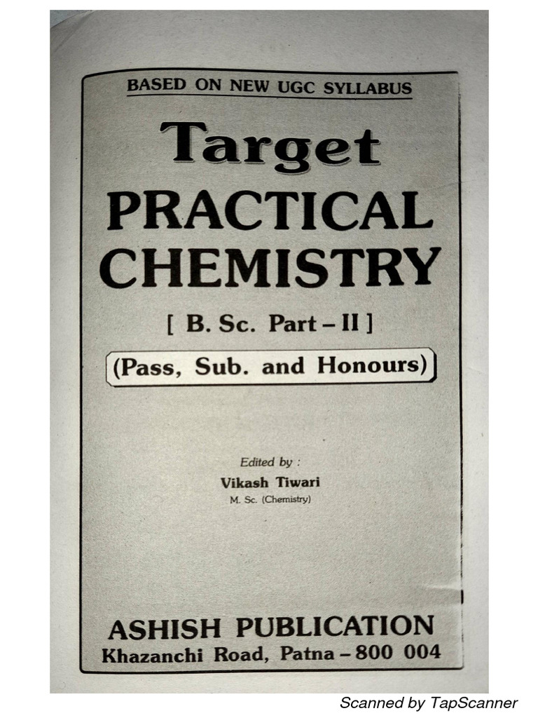 Chemistry Practical Part 2 Book | PDF