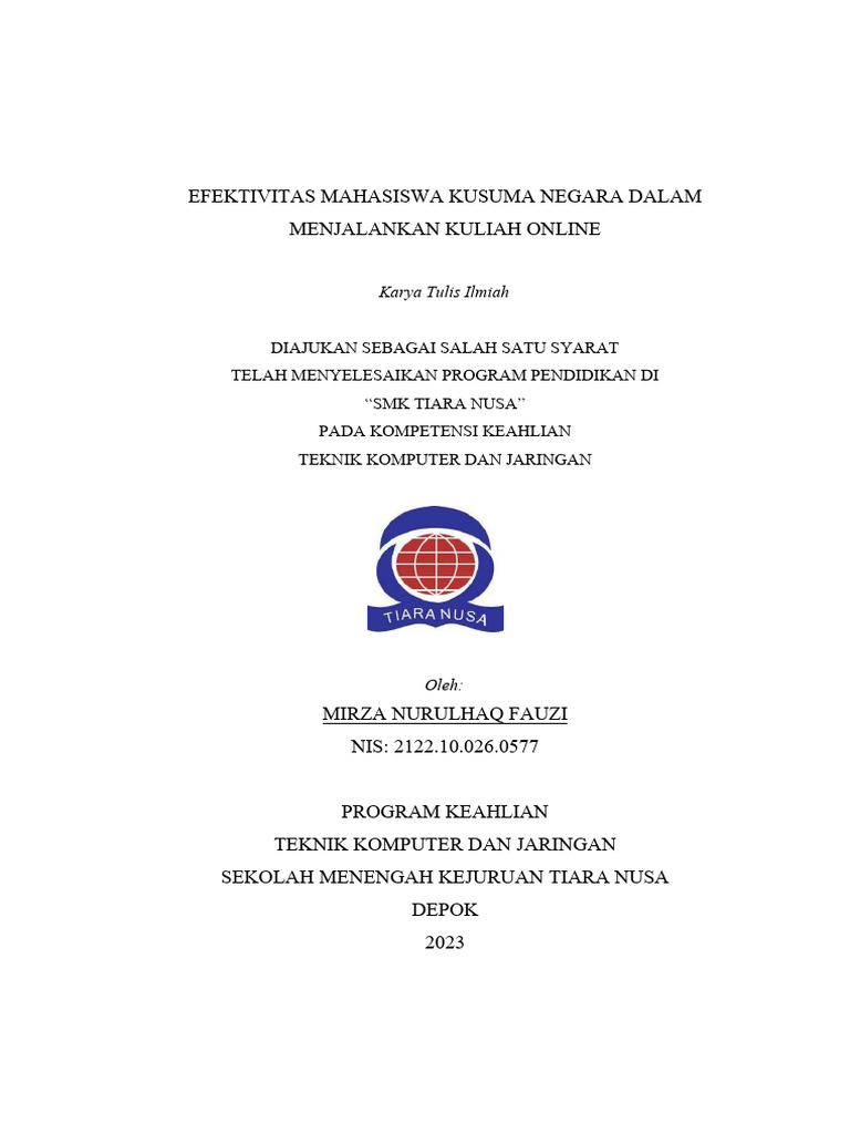 Kti M.seftian 12 TKJ1 | PDF