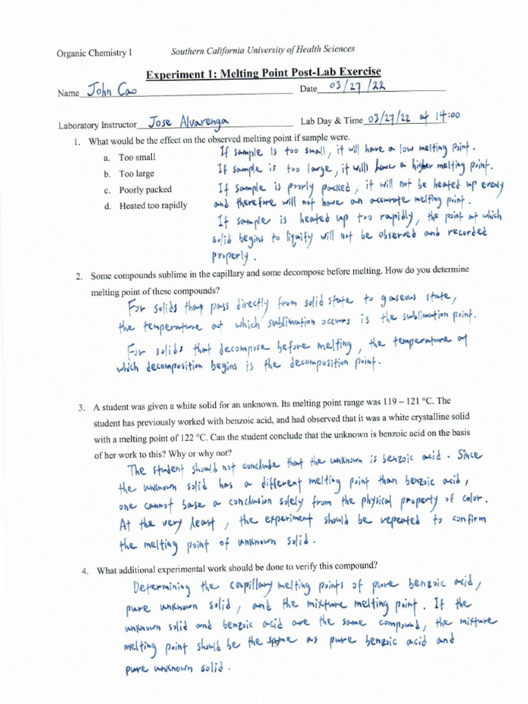 Exp 1 Post Lab | PDF