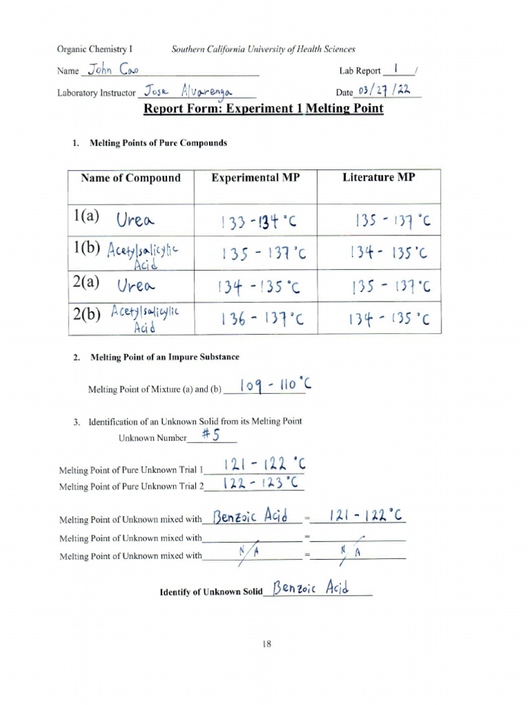 Exp 1 Lab Report | PDF