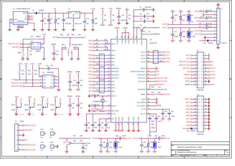 Adau1701 DSP Board - Apm2 | PDF