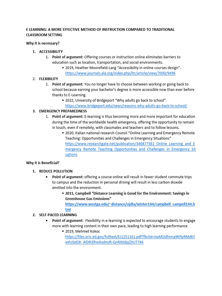 Argument | PDF | Educational Technology | Distance Education