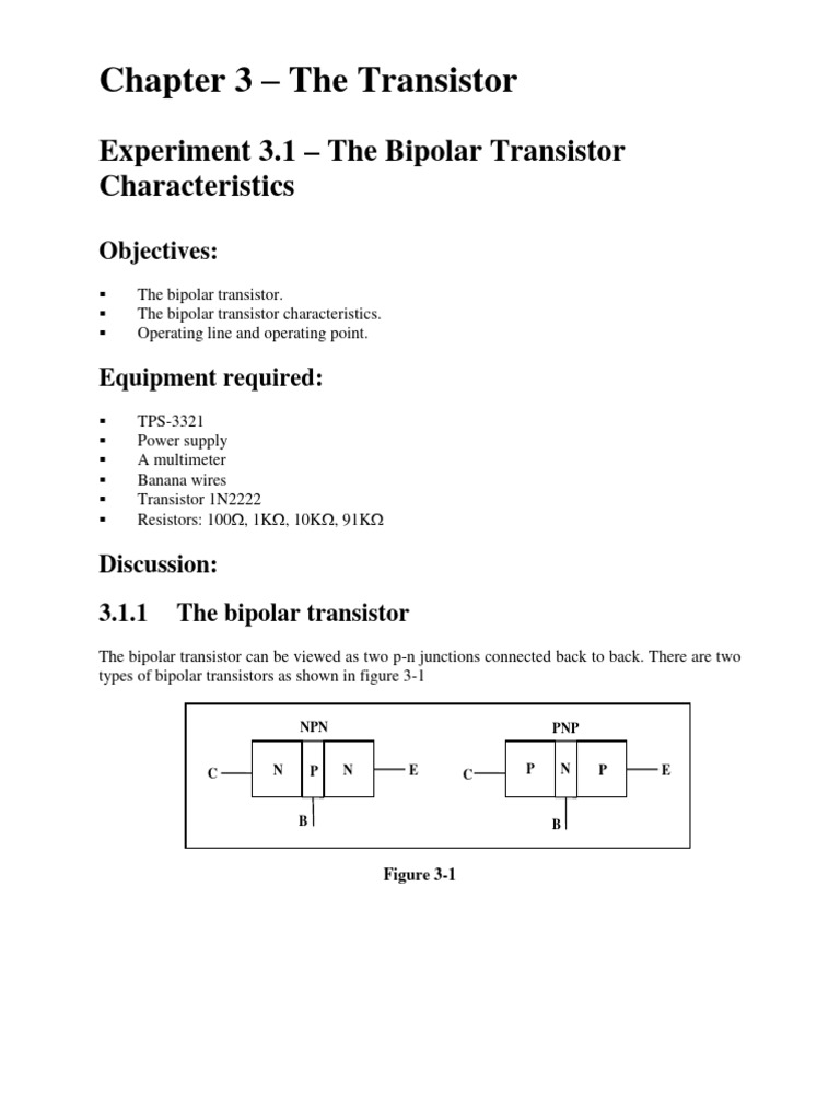 BJT DC Characteristics | PDF | Bipolar Junction Transistor | Transistor