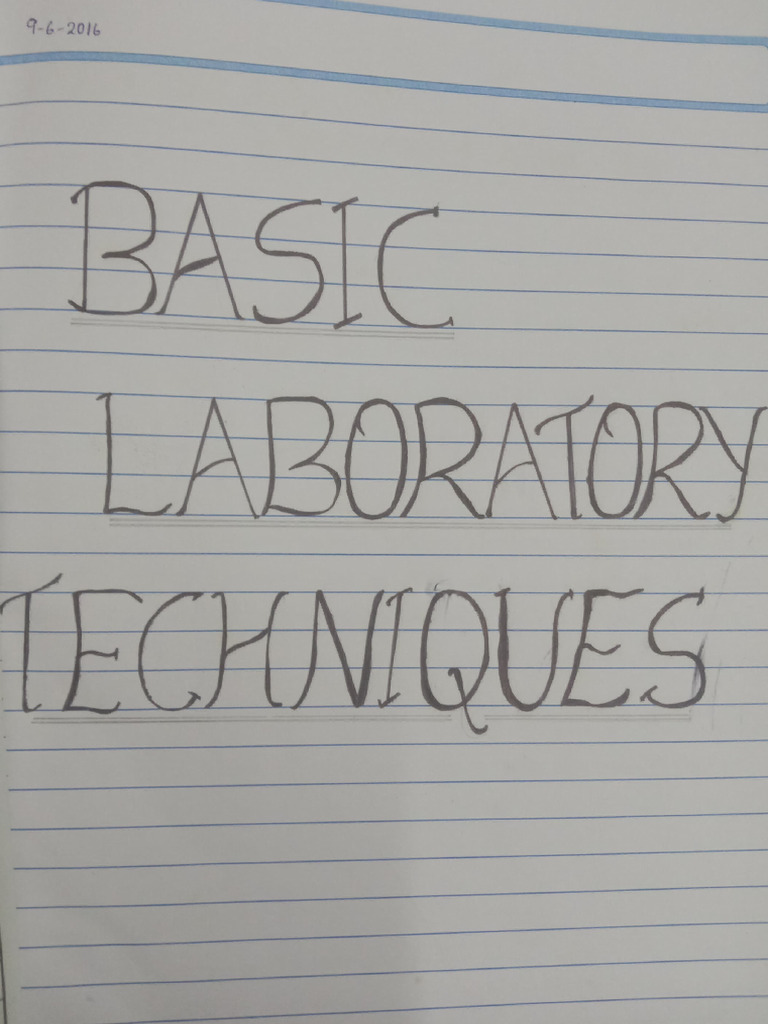 Basic Laboratory Techniques | PDF