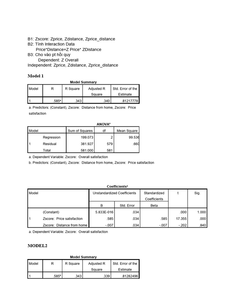 Model 1 | PDF | Errors And Residuals | Standard Score