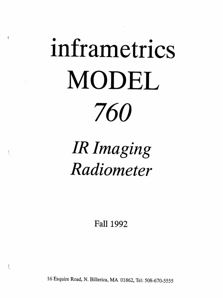 Inframetrics 760 Manual | PDF