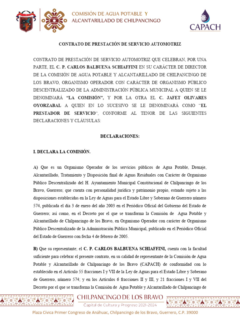 Contrato Jafet Octubre | PDF | Administración Pública