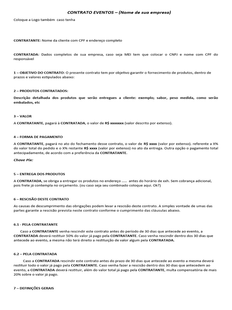 Contrato - Modelo | PDF