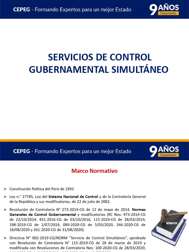 Servicio de Control Gubernamental Simultaneo | PDF | Planificación | Auditoría