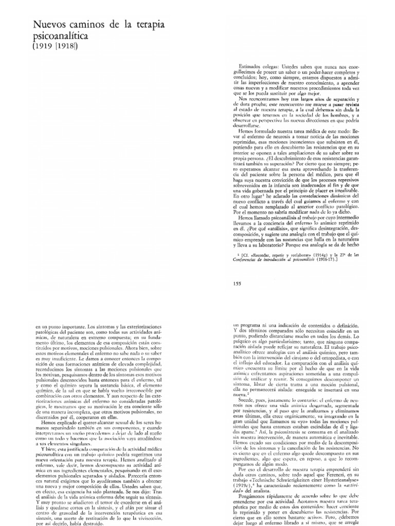 C - U3 - Caminos de La Terapia - Freud | PDF | Sicología