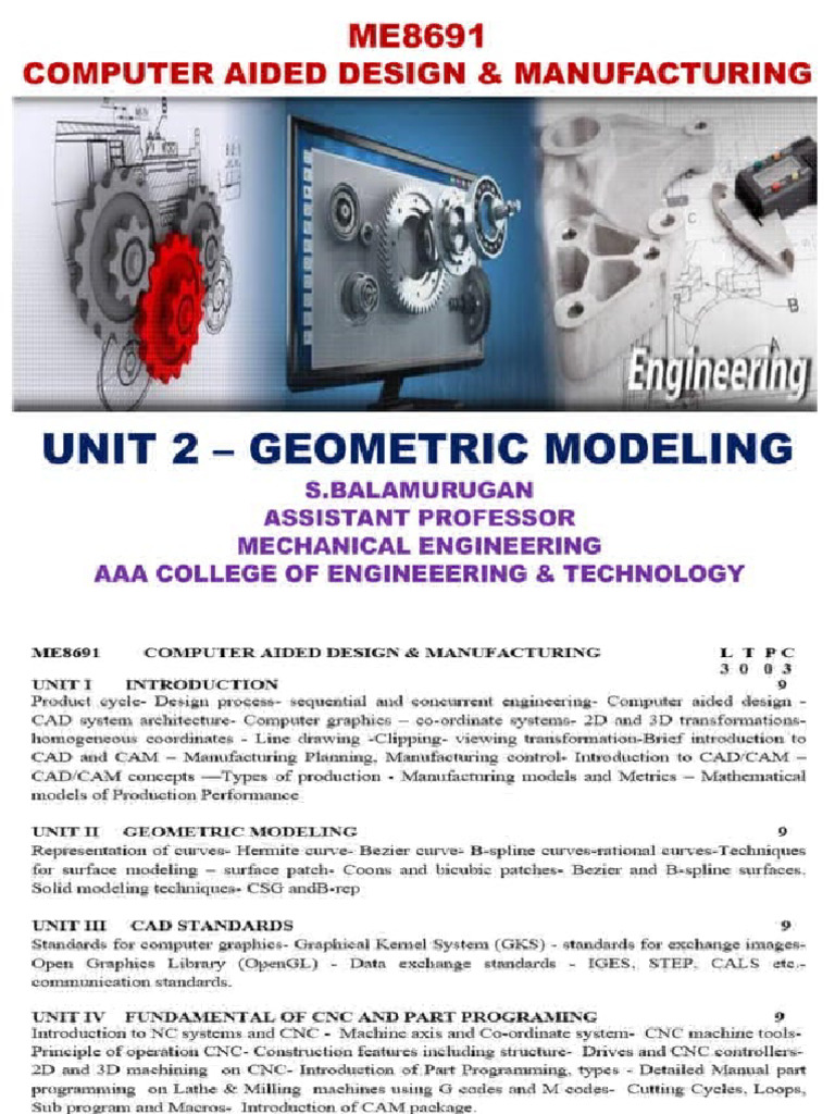 Unit-5 Geometric Modeling | PDF